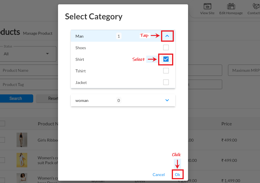 Manage Product List | MoreCustomersApp
